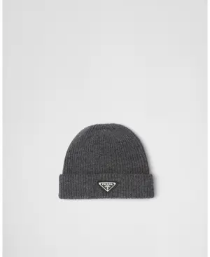 Prada Wool And Cashmere Beanie - Grey