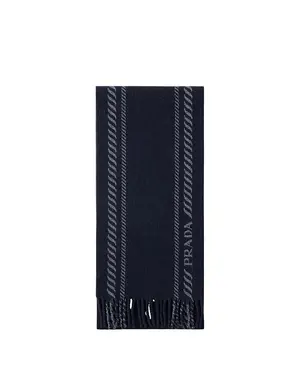 Prada Wool And Cashmere Scarf - Blue