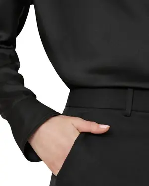 MILLY Nicola Cady Cropped Pants - Black