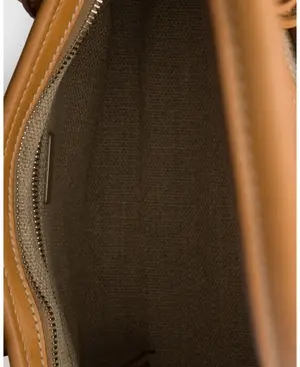 Prada Bonnie Medium Linen And Leather Handbag - Neutral