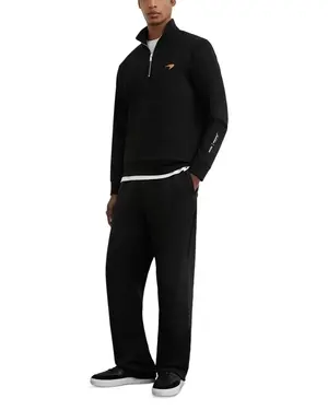 REISS Regular Fit Half Zip Logo Sweatshirt