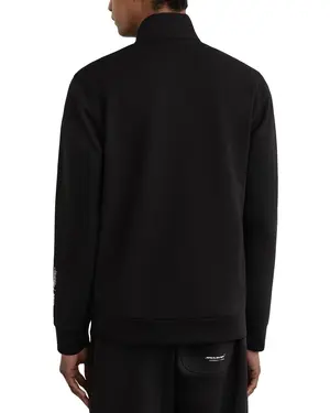 REISS Regular Fit Half Zip Logo Sweatshirt