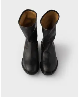 Prada Leather Boots - Black