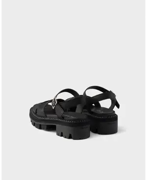 Prada Leather Sandals - Black