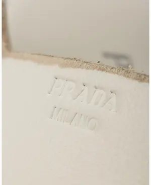Prada Antiqued Leather Sandals - Neutral