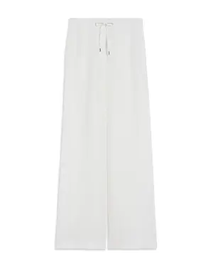 Max Mara Linen Drawstring Wide-leg Pants