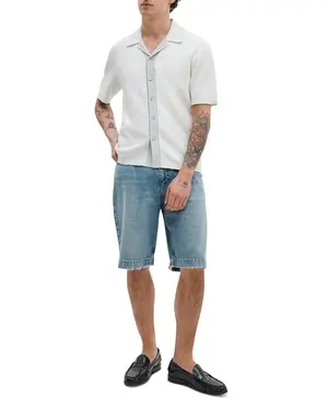 Rag & Bone Harvey Blocked Camp Collar Shirt - Chalk