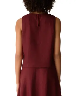 Eileen Fisher Round Neck Linen Top