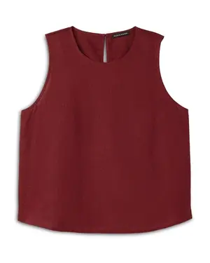 Eileen Fisher Round Neck Linen Top