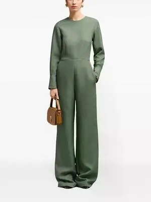 AMI Paris Long-sleeve Crepe Jumpsuit