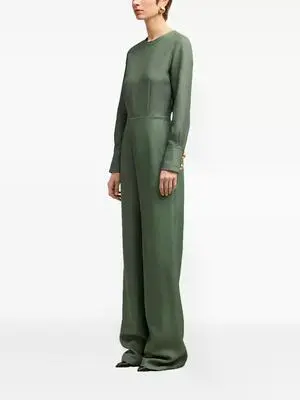 AMI Paris Long-sleeve Crepe Jumpsuit