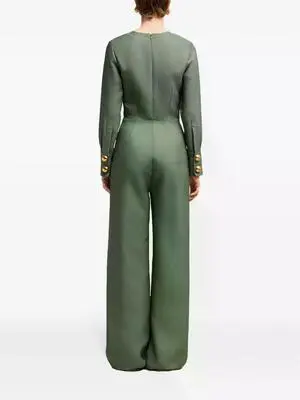 AMI Paris Long-sleeve Crepe Jumpsuit