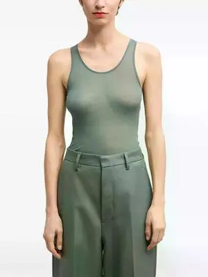 AMI Paris Logo-embroidered Cotton-blend Top