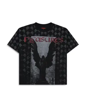 PLEASURES Judgment Logo Graphic T-shirt