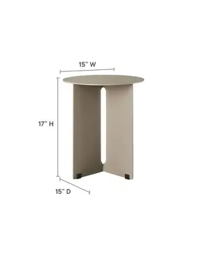 MODWAY Tecton Outdoor Patio Aluminum Side Table