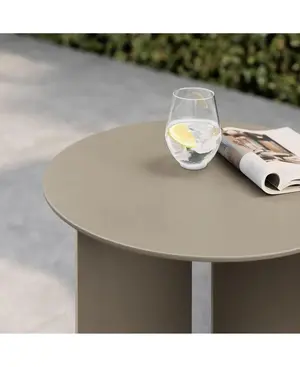 MODWAY Tecton Outdoor Patio Aluminum Side Table