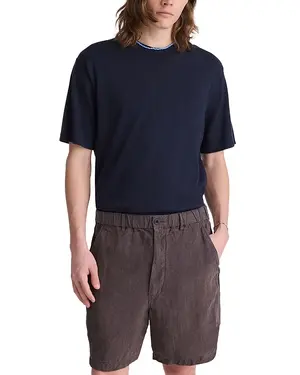 Madewell Regular Fit Linen 6.5" Pull On Shorts - Chocolate