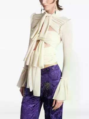SIEDRES Cut-out Pussy-bow Top