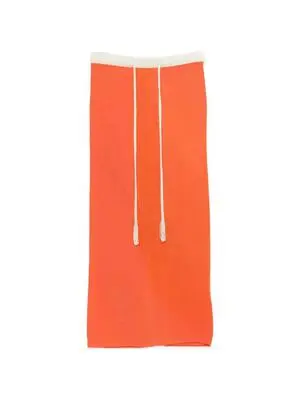 LESLIE AMON Noelle Drawstring Midi Skirt