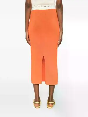 LESLIE AMON Noelle Drawstring Midi Skirt