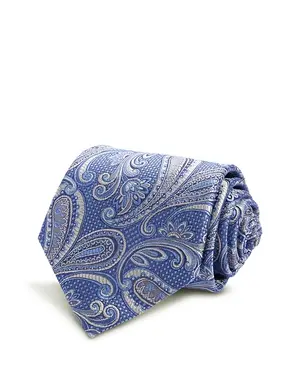 David Donahue Classic Paisley Neck Tie Blue