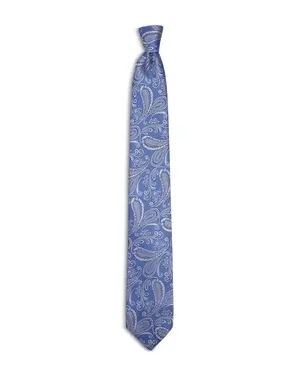 David Donahue Classic Paisley Neck Tie - Blue