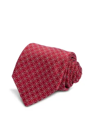 David Donahue Classic Floral Neck Tie - Red