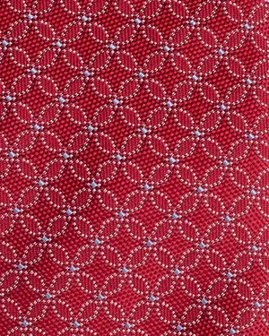 David Donahue Classic Floral Neck Tie - Red