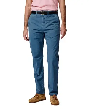 Aubin Witham Straight Leg Stretch Chino Pants - Blue