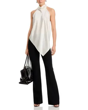 Helmut Lang Silk Tie Scarf Top - Ivory