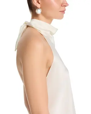 Helmut Lang Silk Tie Scarf Top - Ivory