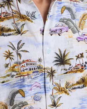 Robert Graham Curtis Tropical Graphic Shirt