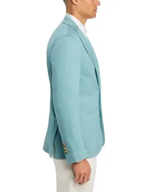 MAURIZIO BALDASSARI Wool, Linen, & Silk Jersey Unstructured Sport Coat - Pacific Blue