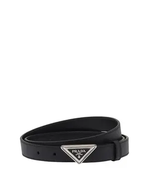 Prada Saffiano Leather Belt - Black