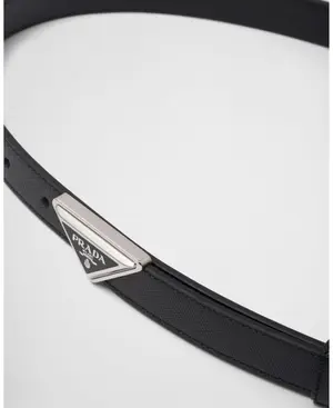 Prada Saffiano Leather Belt - Black