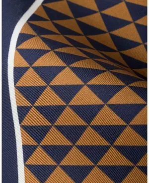 Prada Printed Silk Twill Scarf - Blue