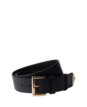 Prada Saffiano Leather Belt - Black