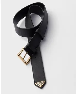 Prada Saffiano Leather Belt - Black