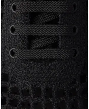Prada Collapse Crochet Laced Sneakers - Black