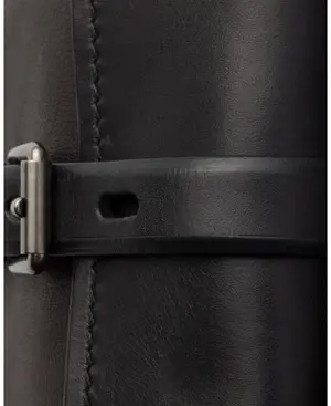 Prada Route Medium Leather Tote Bag - Black