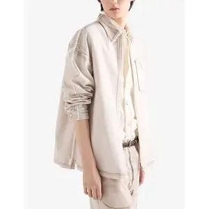 Prada Bull Zipped Denim Shirt