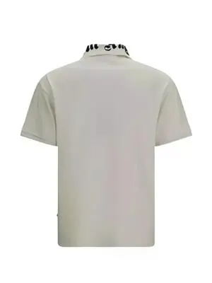 Palm Angels Logo-collar Cotton Polo Shirt