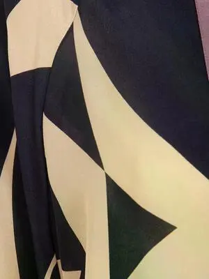 VOLANTIS Geometric-print Silk Kaftan
