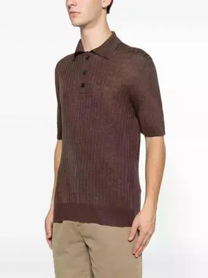 FUMAGALLI Ribbed-knit Polo Shirt