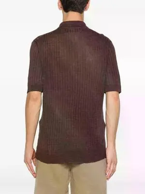 FUMAGALLI Ribbed-knit Polo Shirt