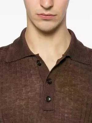 FUMAGALLI Ribbed-knit Polo Shirt