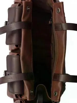 Prada Route Medium Leather Tote Bag - Brown