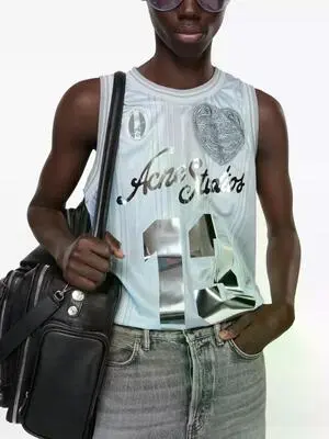 Acne Studios Logo-print Tank Top - Grey