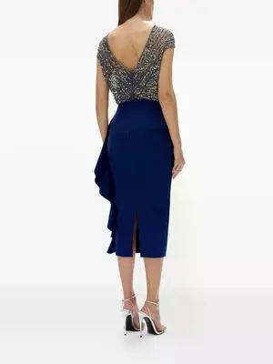 Rachel Gilbert Sequin-embellished Ruffled Maxi Dress