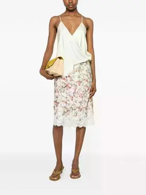 DÔEN Lace-trimmed Mini Skirt
